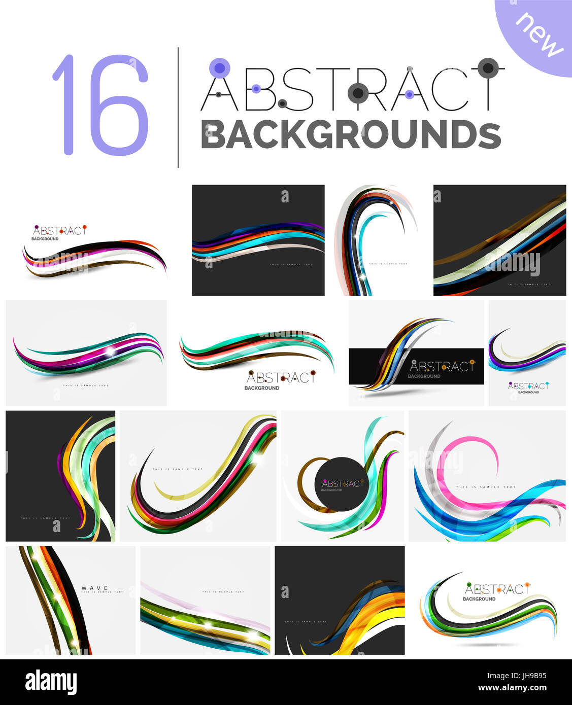 Abstract line background - color curve stripes in motion concept and ...