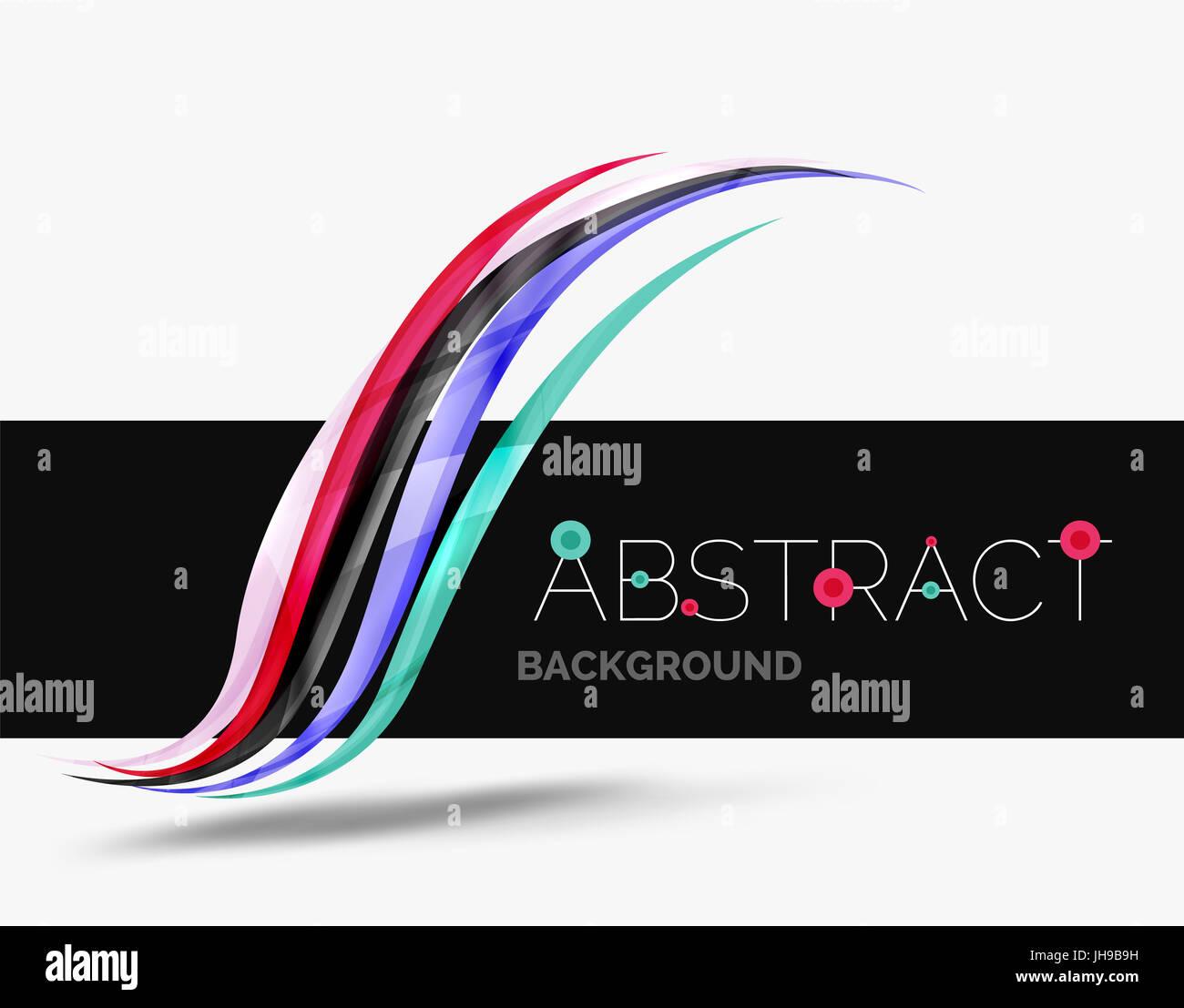 Abstract line background - color curve stripes in motion concept and ...