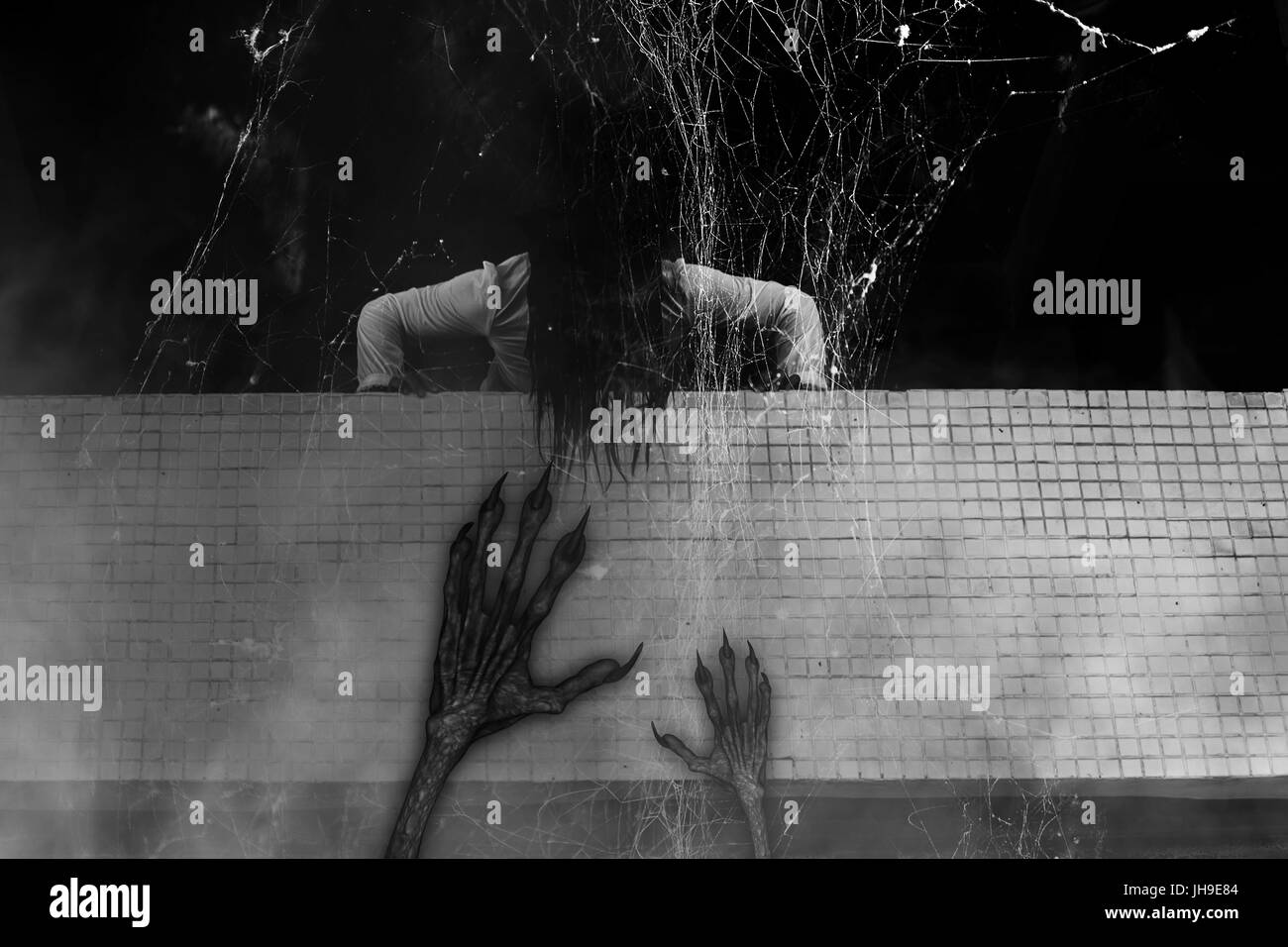 Ghost in haunted house Stock Photo - Alamy