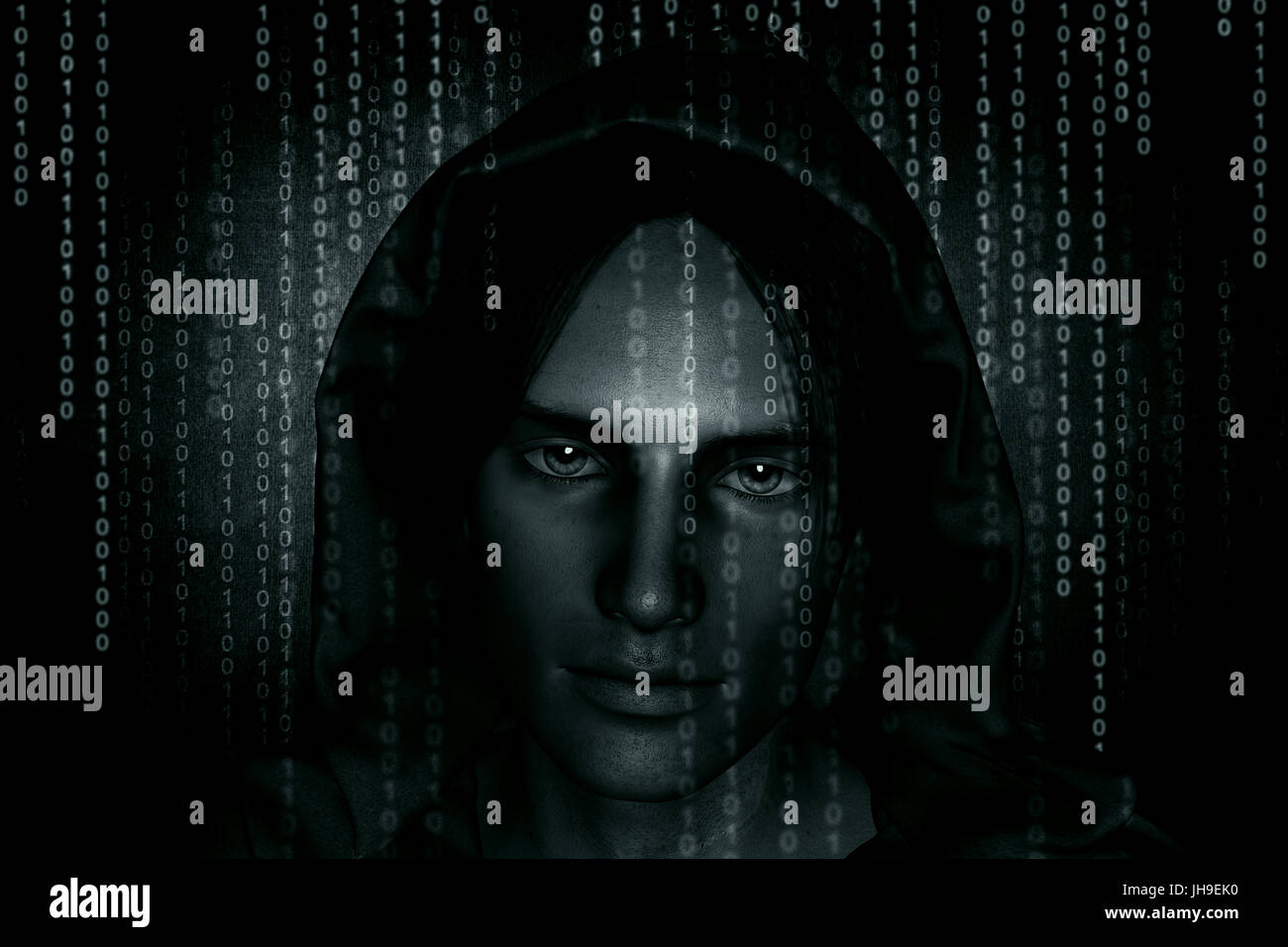 Cyber attack or Internet security concept background,3d illustration ...