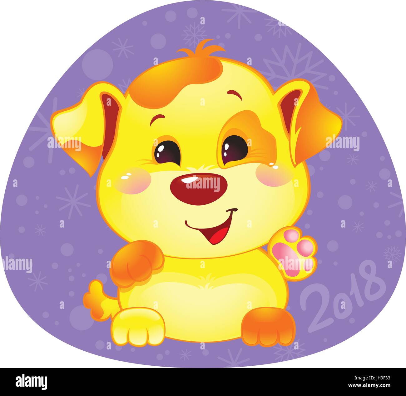 Cute Symbol of Chinese Horoscope - Yellow Dog for New Year 2018 Stock ... Cute Symbol of Chinese Horoscope - Yellow Dog for New Year 2018 Stock ...