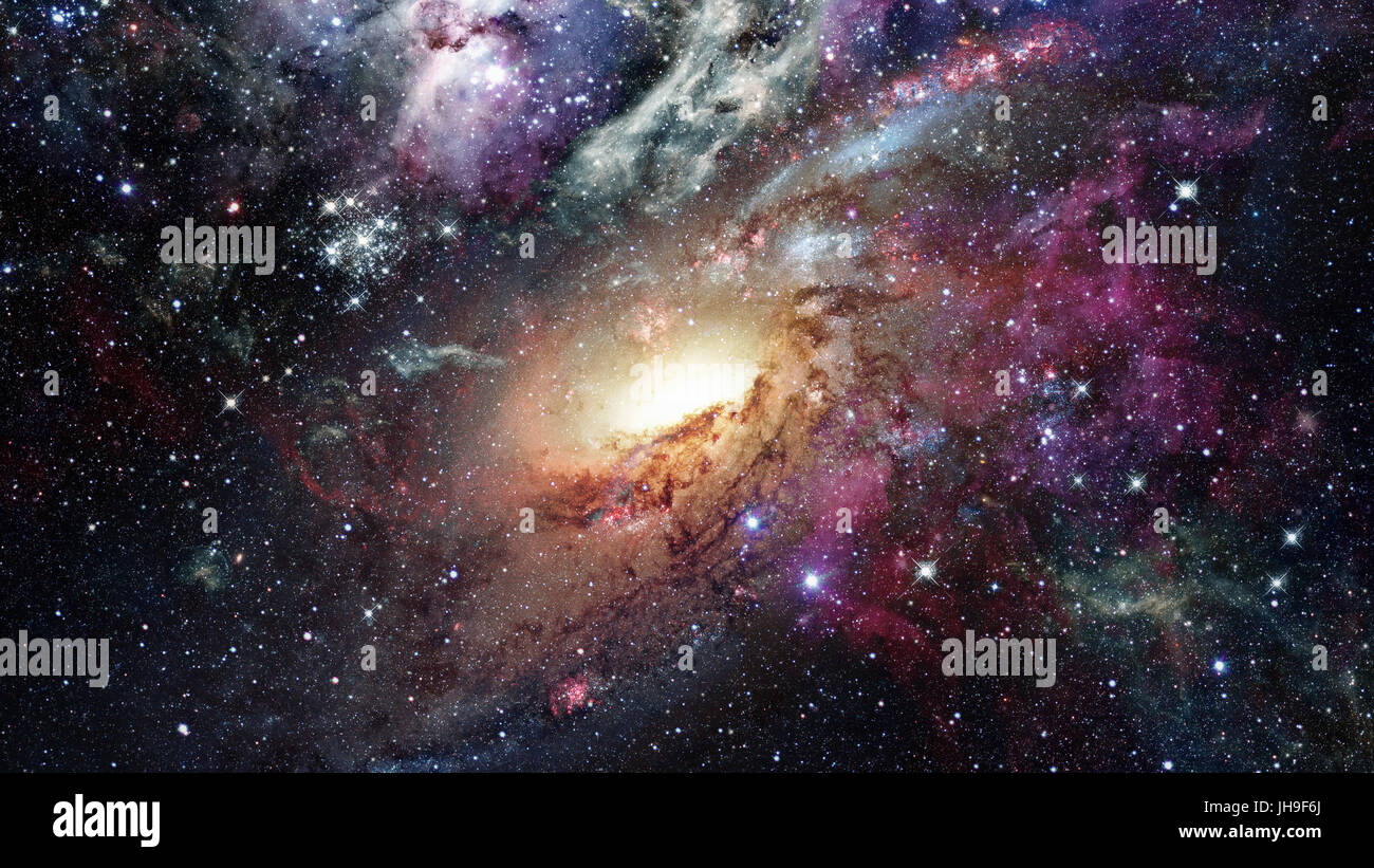 Open space filled with stars, nebulae and galaxies. Elements of this ...