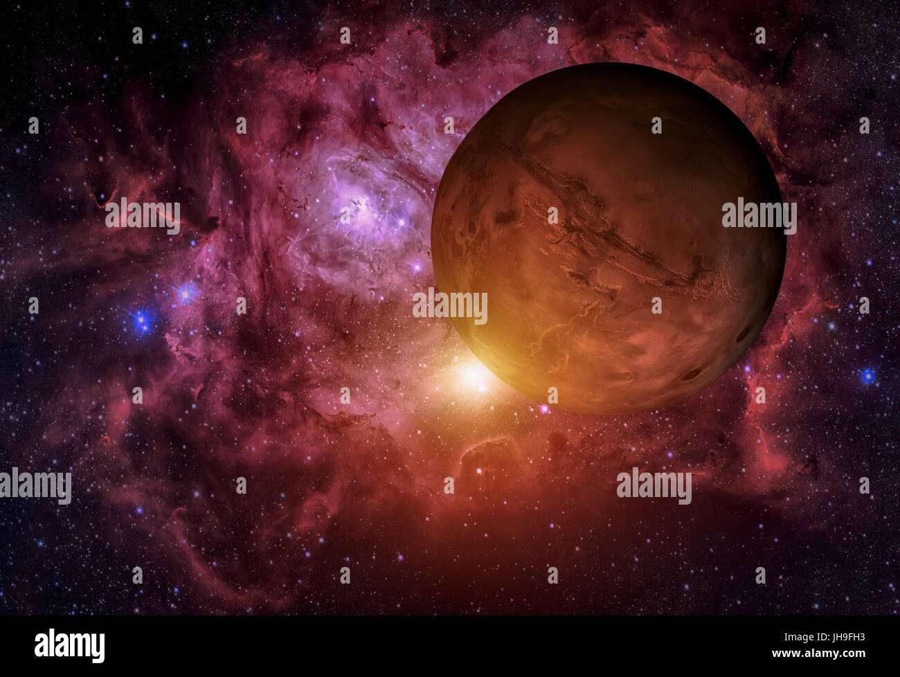 Mars is the fourth planet from the sun hi-res stock photography and ...