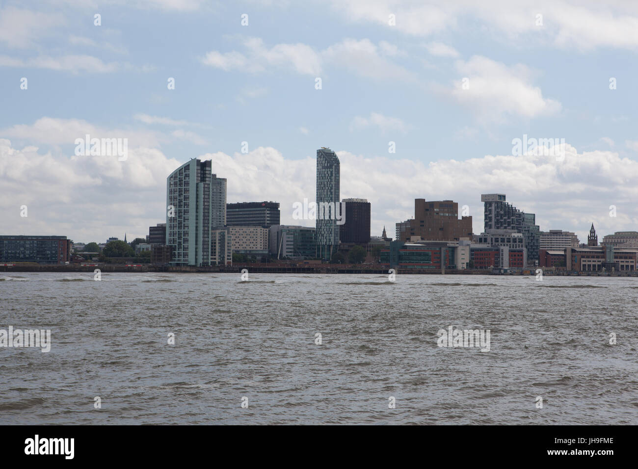 View of the Liverpool Skyline from the River Mersey Stock Photo - Alamy