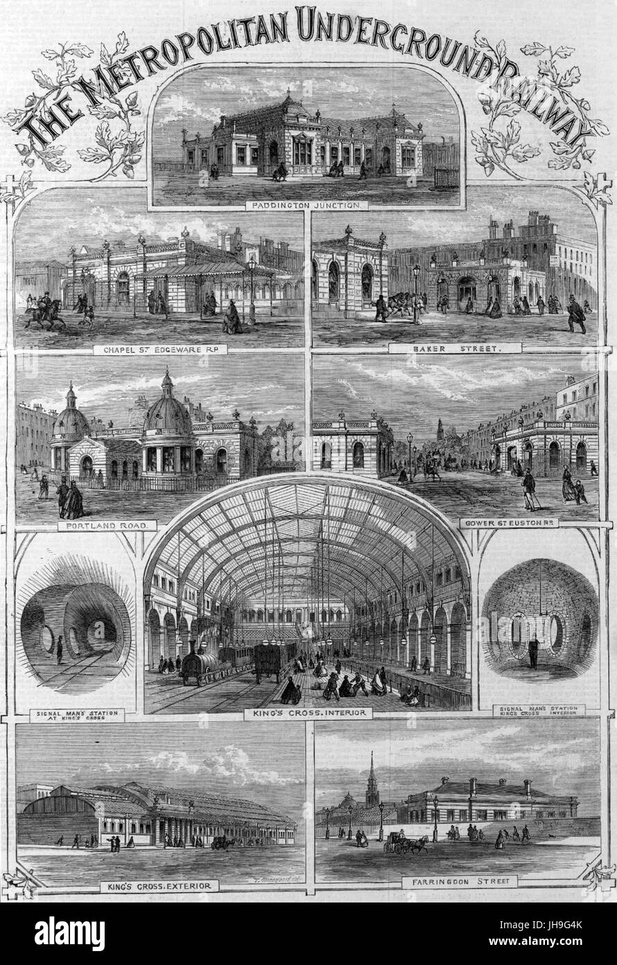Metropolitan Underground Railway stations Stock Photo - Alamy