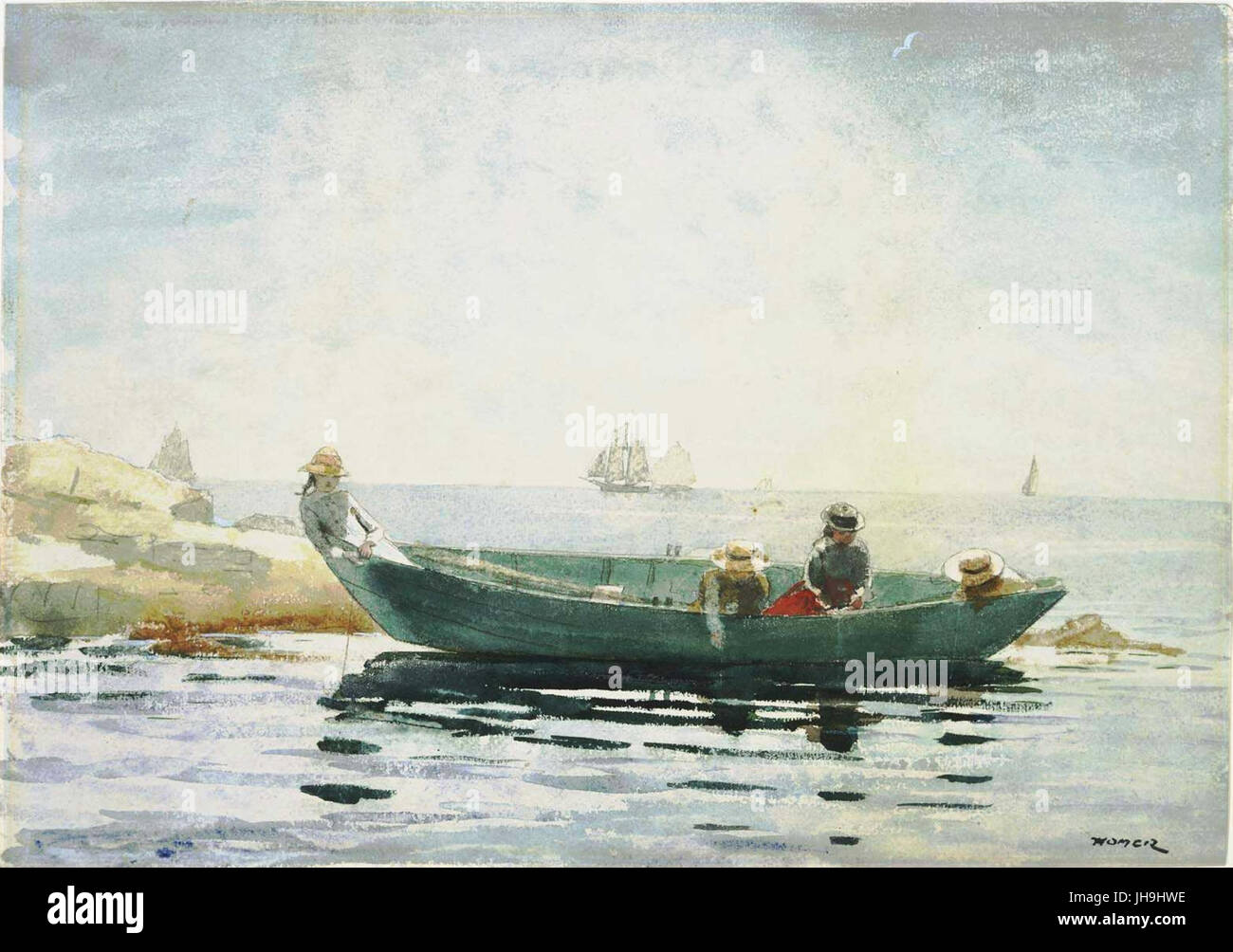 Winslow Homer - The Green Dory Stock Photo - Alamy