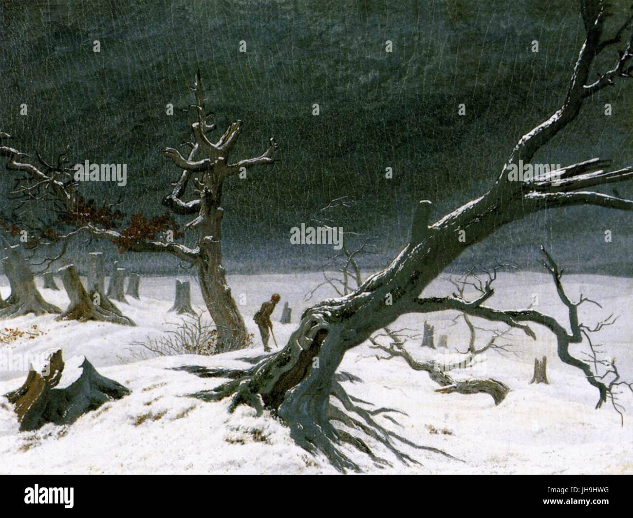 Caspar david friedrich winter landscape hi-res stock photography and ...