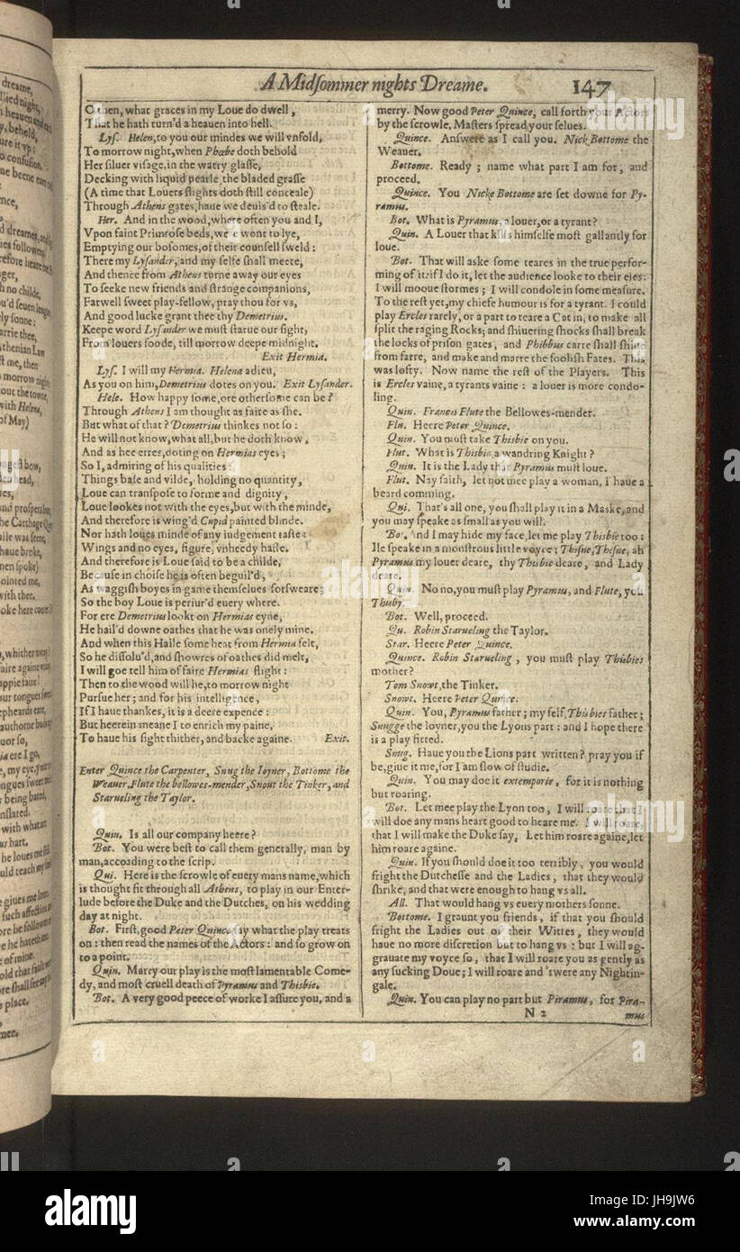 First Folio, Shakespeare - 0165 Stock Photo - Alamy