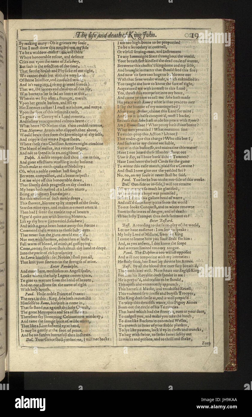 First Folio, Shakespeare - 0340 Stock Photo - Alamy