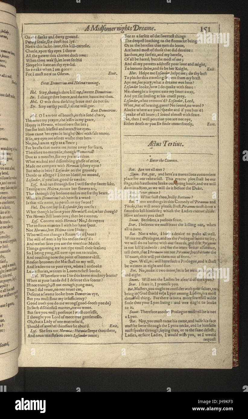 First Folio, Shakespeare - 0169 Stock Photo - Alamy