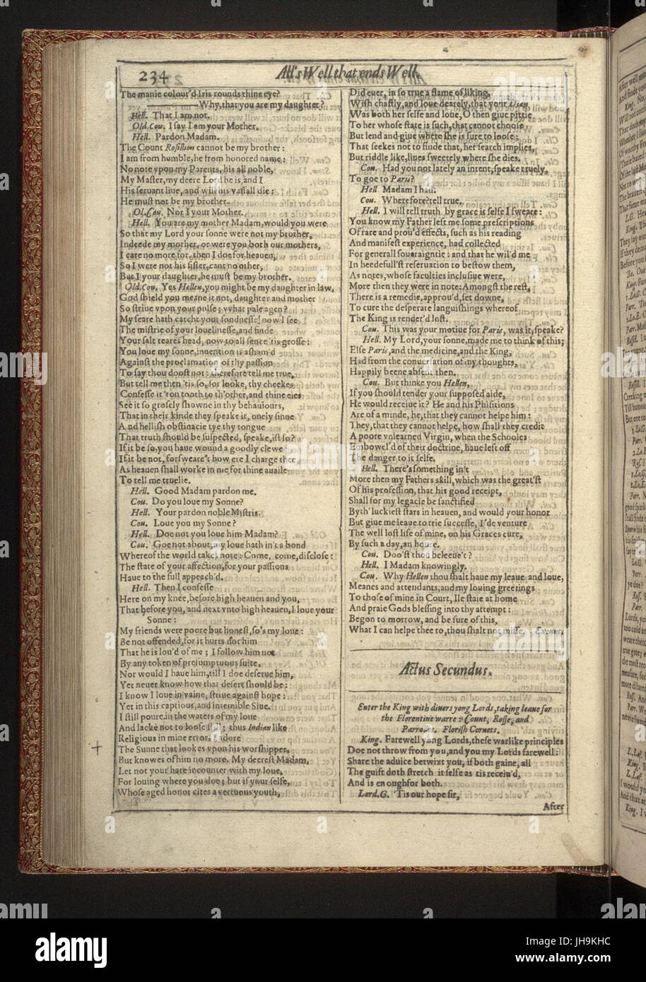 First Folio, Shakespeare - 0252 Stock Photo - Alamy