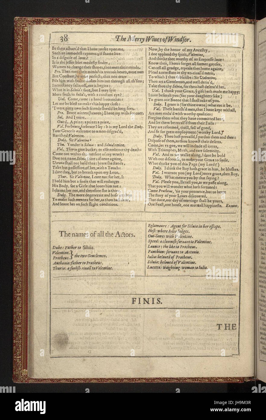 First Folio, Shakespeare - 0056 Stock Photo - Alamy