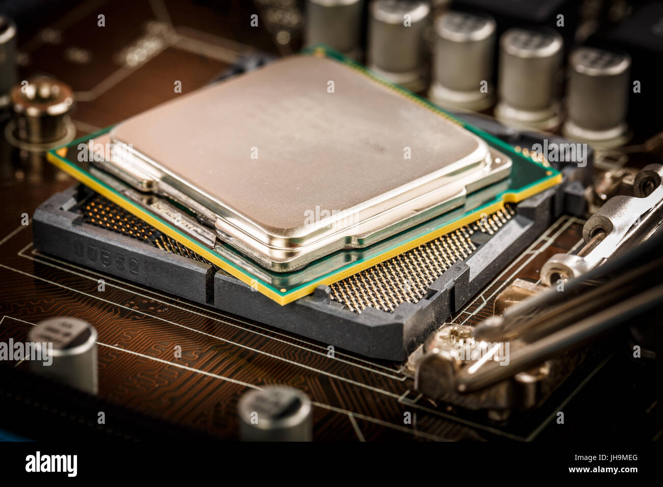 Modern processor and motherboard for a home computer Stock Photo - Alamy