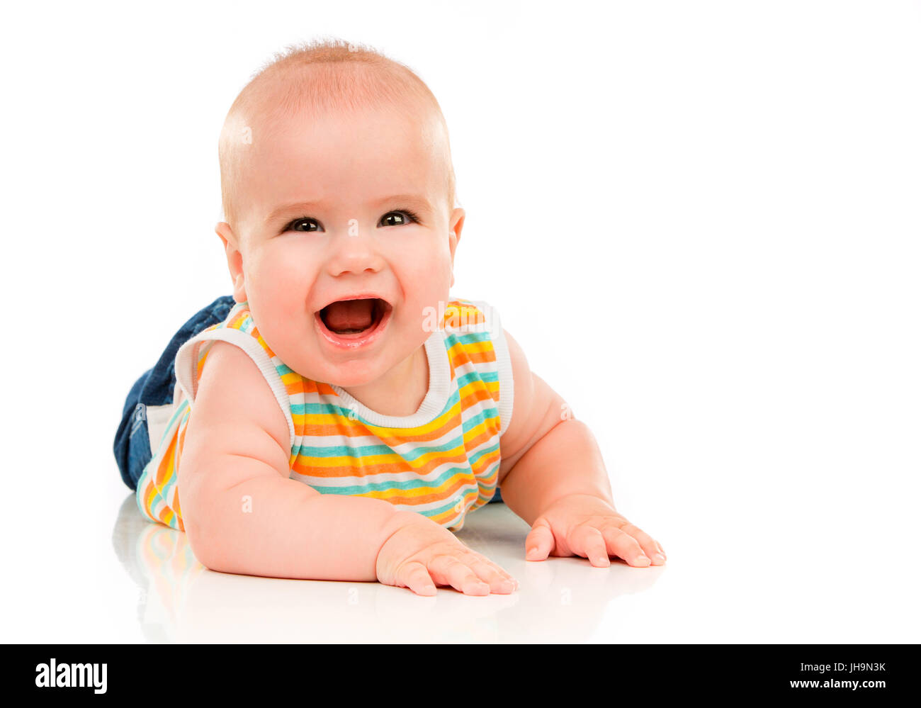 Happy Little Baby isolated on white background Stock Photo - Alamy