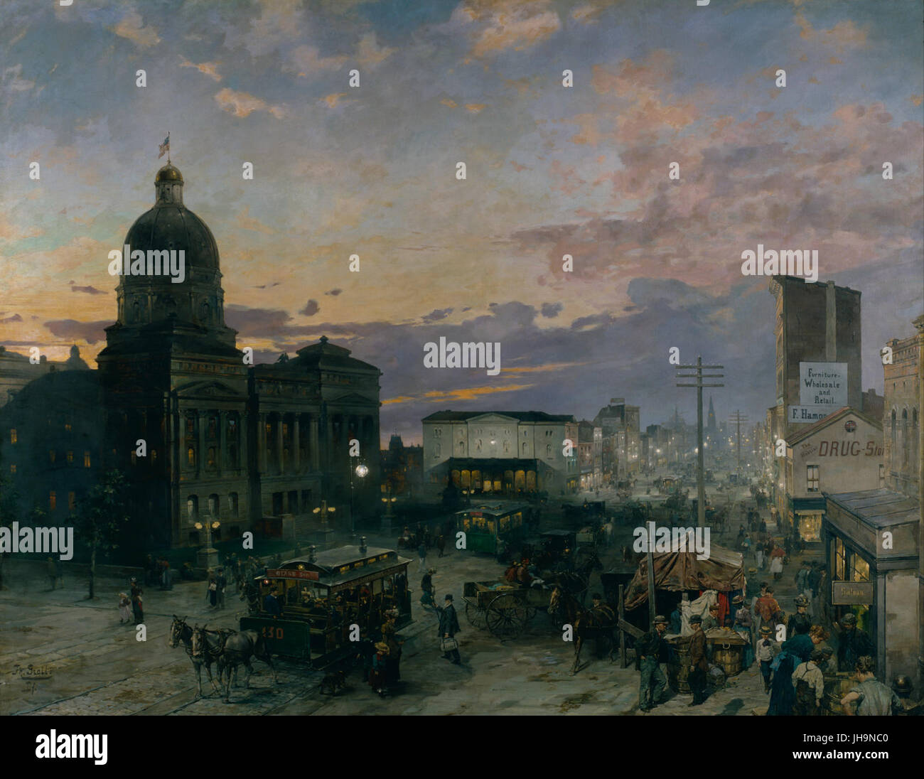 Indianapolis street map hi-res stock photography and images - Alamy