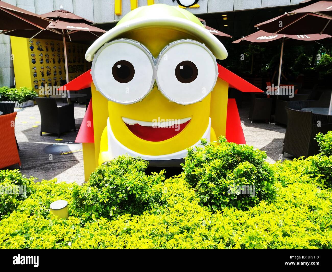 Shenzhen, China. 12th Jul, 2017. Giant adorable Yellow Minions can be ...
