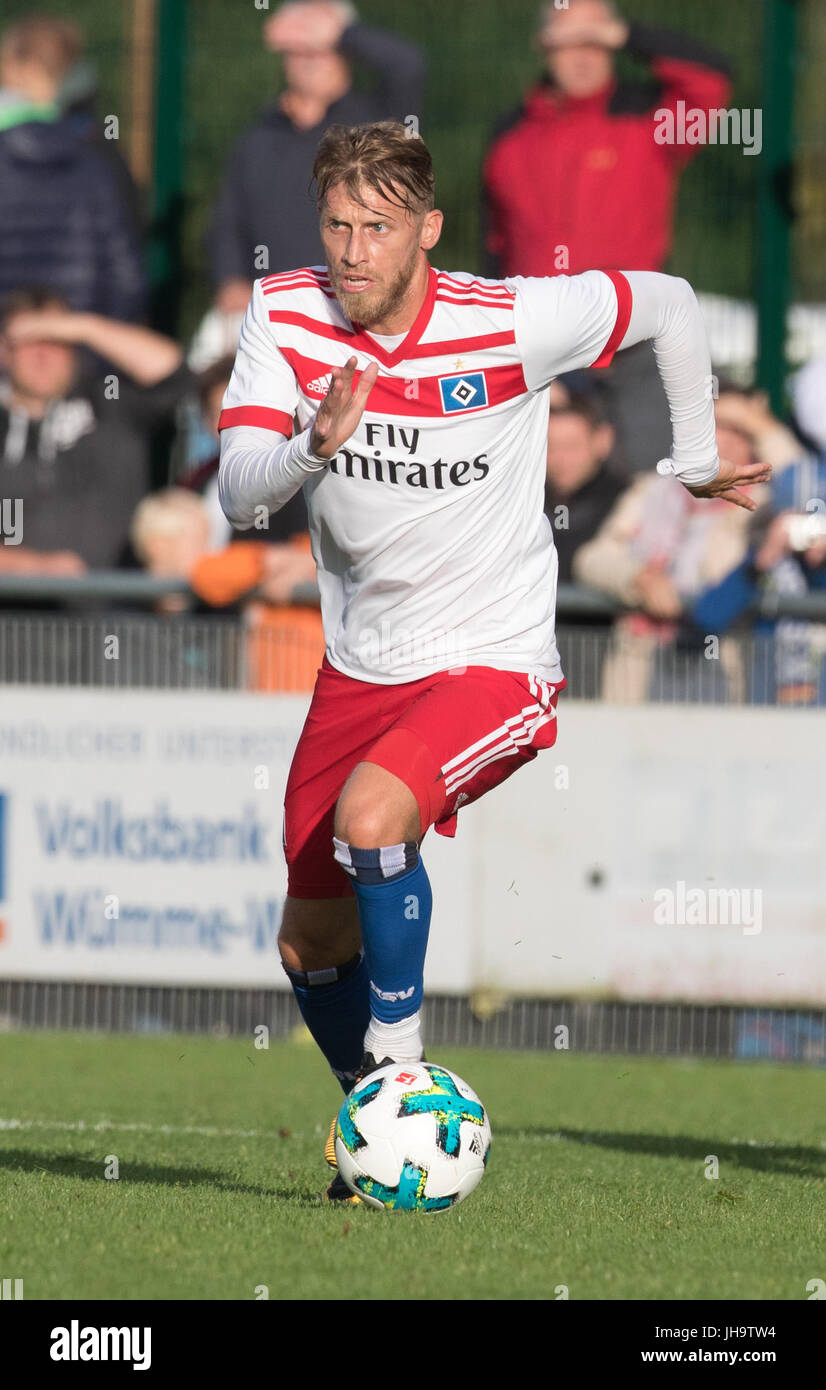 Hamburg's Aaron Hunt in action during the friendly soccer match between ...