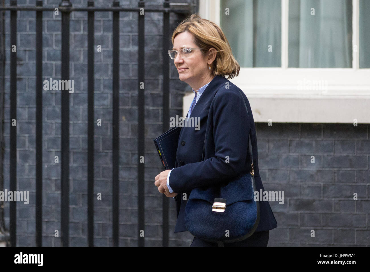 Home secretary amber rudd arriving at 10 downing street hi-res stock ...