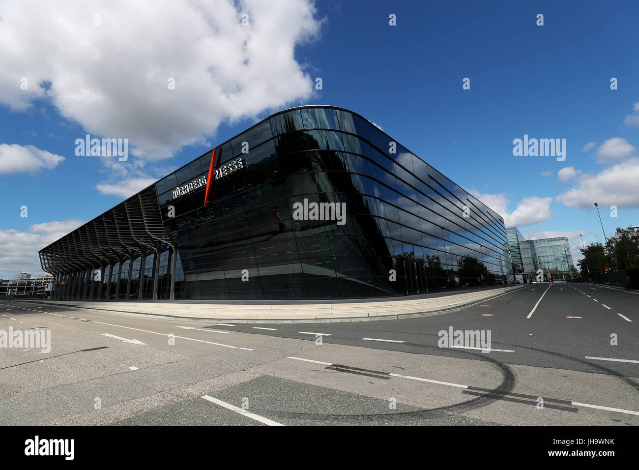 Nuremberg, Germany. 13th July, 2017. "Nuernberg Messe" on the side of ...
