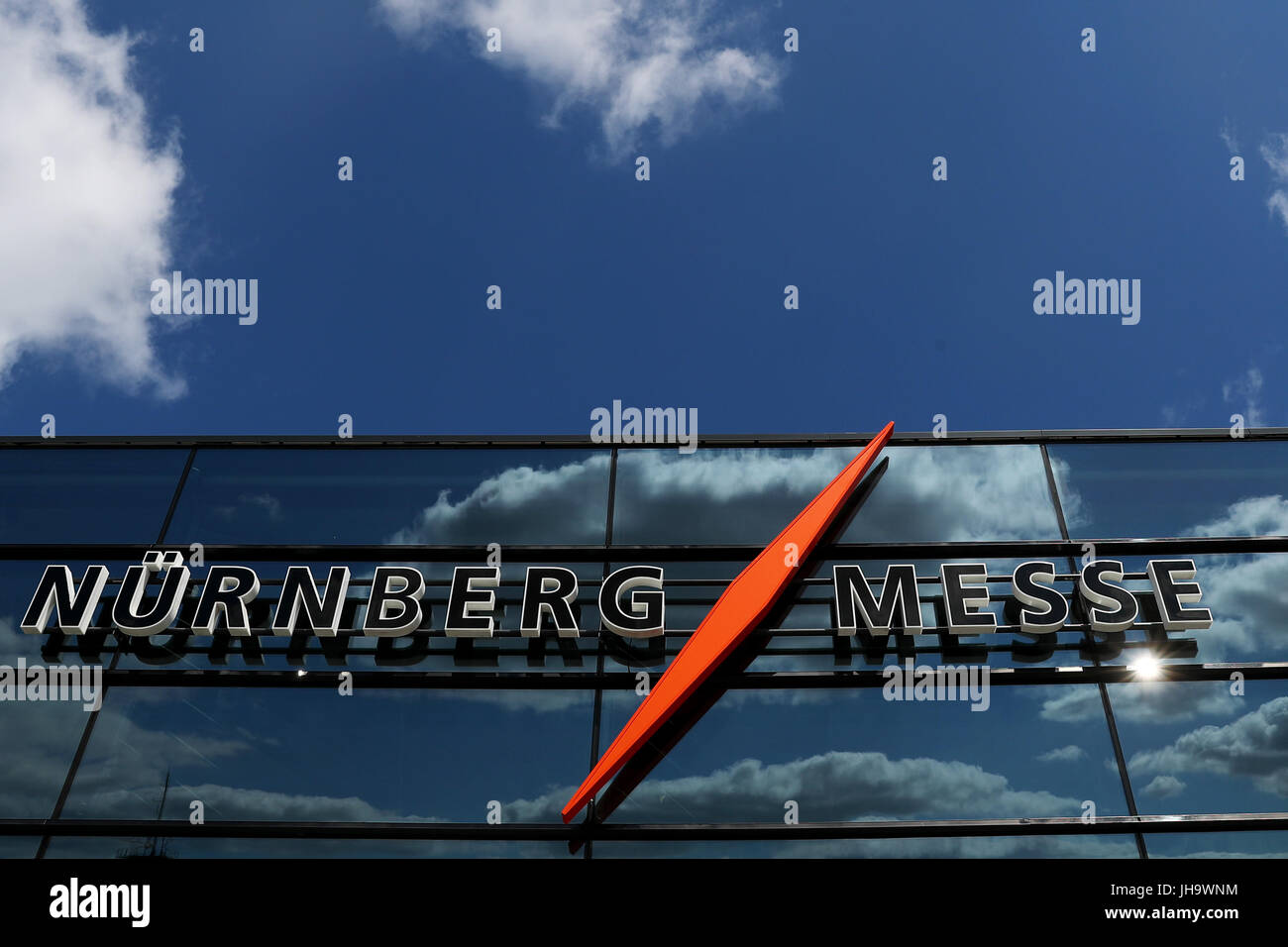 Nuremberg, Germany. 13th July, 2017. "Nuernberg Messe" on the side of ...