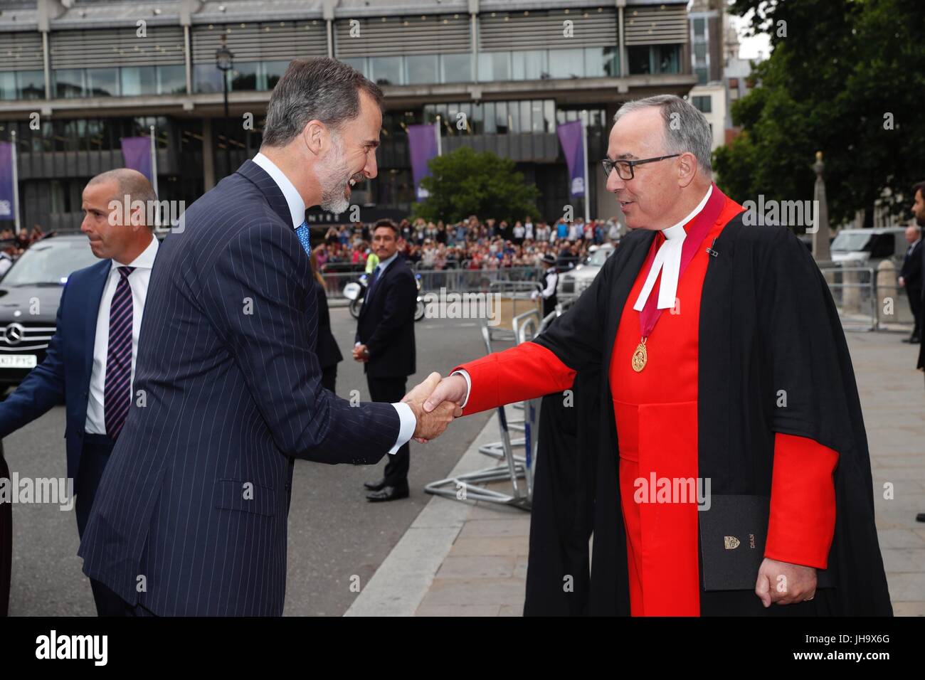 Westminster, UK. 13th July, 2017. Spanish King Felipe VI and Queen ...