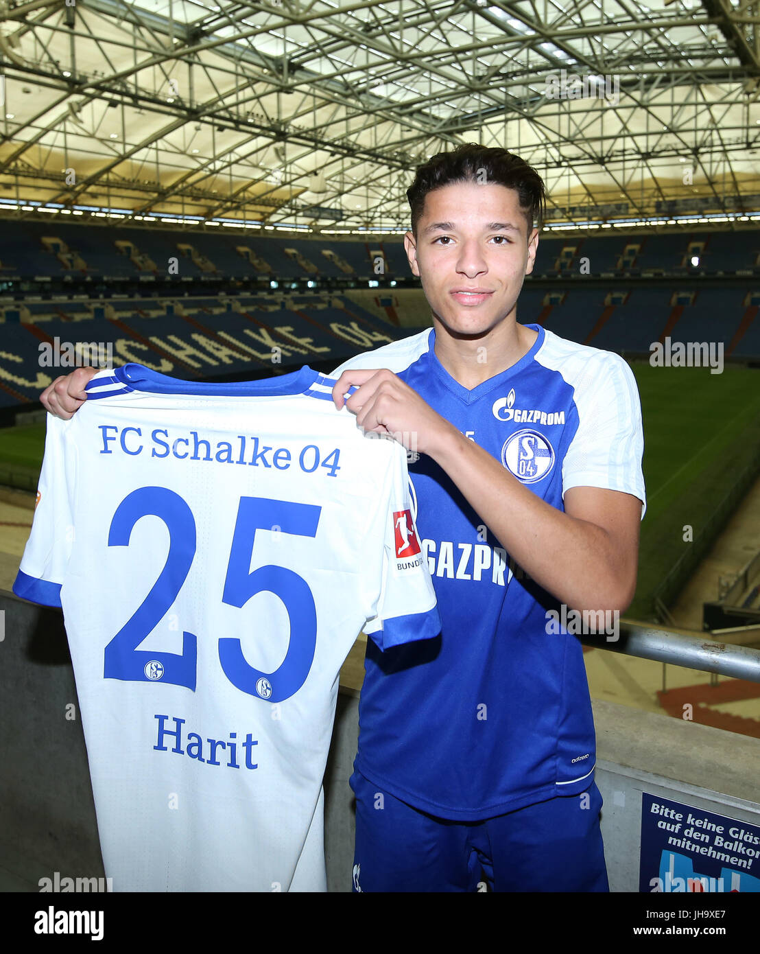 Gelsenkirchen, Germany. 13th July, 2017. Amine Harit of German football ...