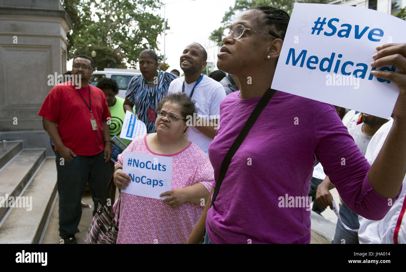 Atlanta, GA, USA. 12th July, 2017. Georgia residents with developmental ...