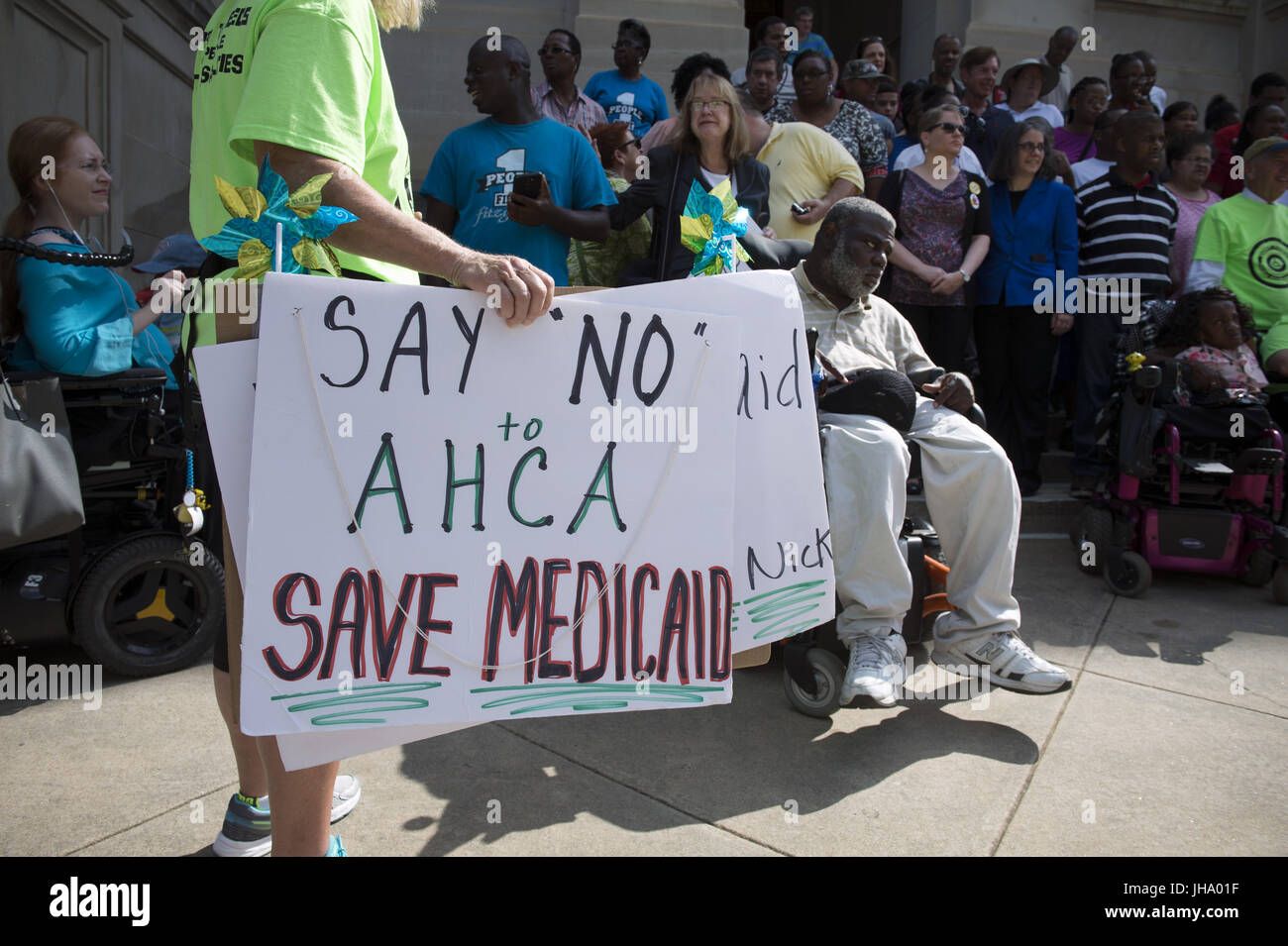 Atlanta, GA, USA. 12th July, 2017. Georgia residents with developmental ...