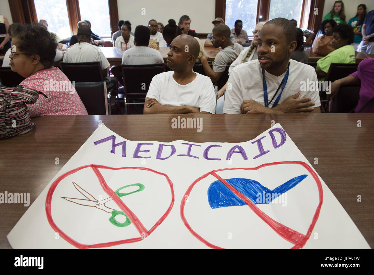 Atlanta, GA, USA. 12th July, 2017. Georgia residents with developmental ...