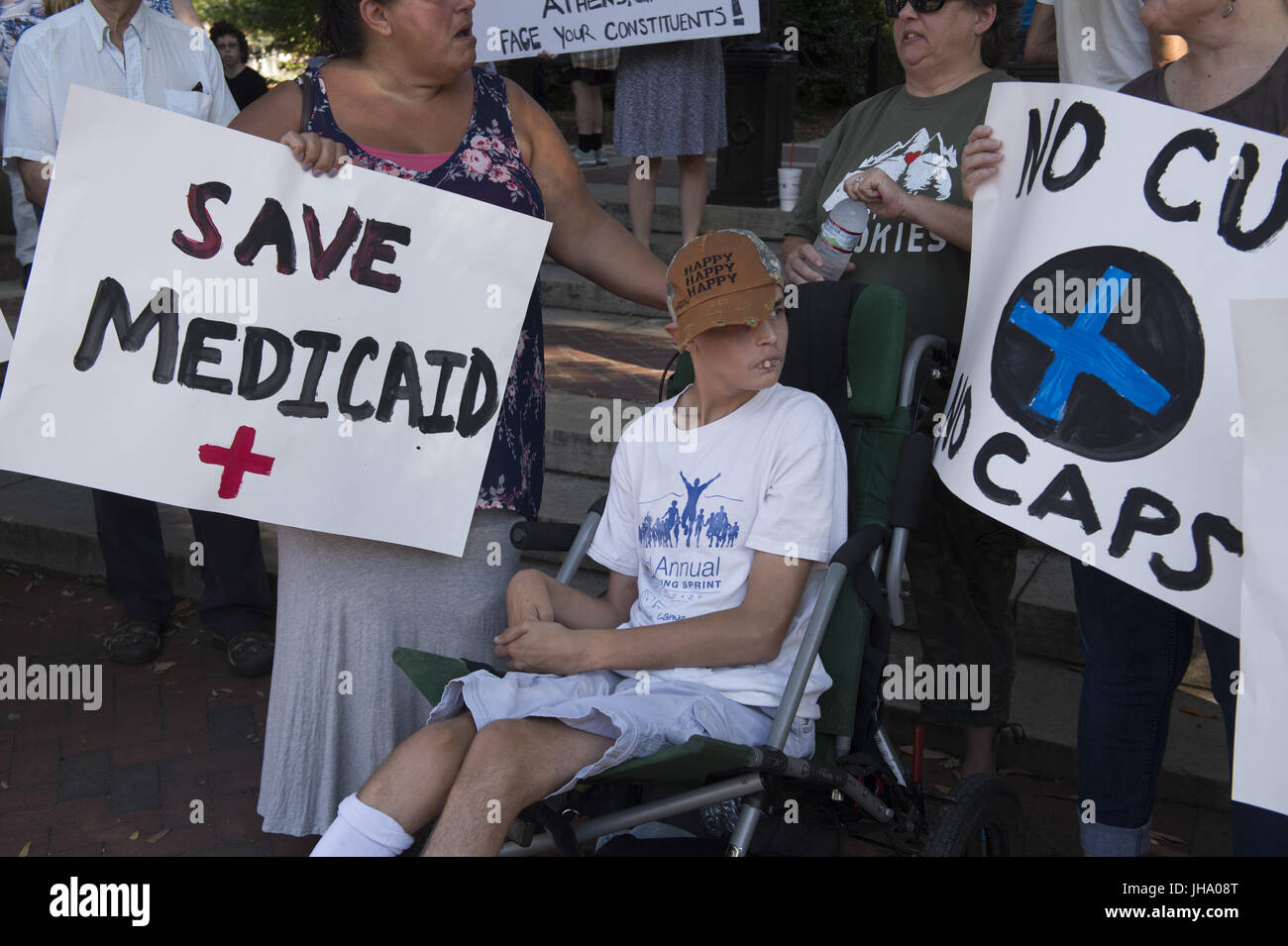 Athens, GA, USA. 12th July, 2017. Georgia residents with developmental ...