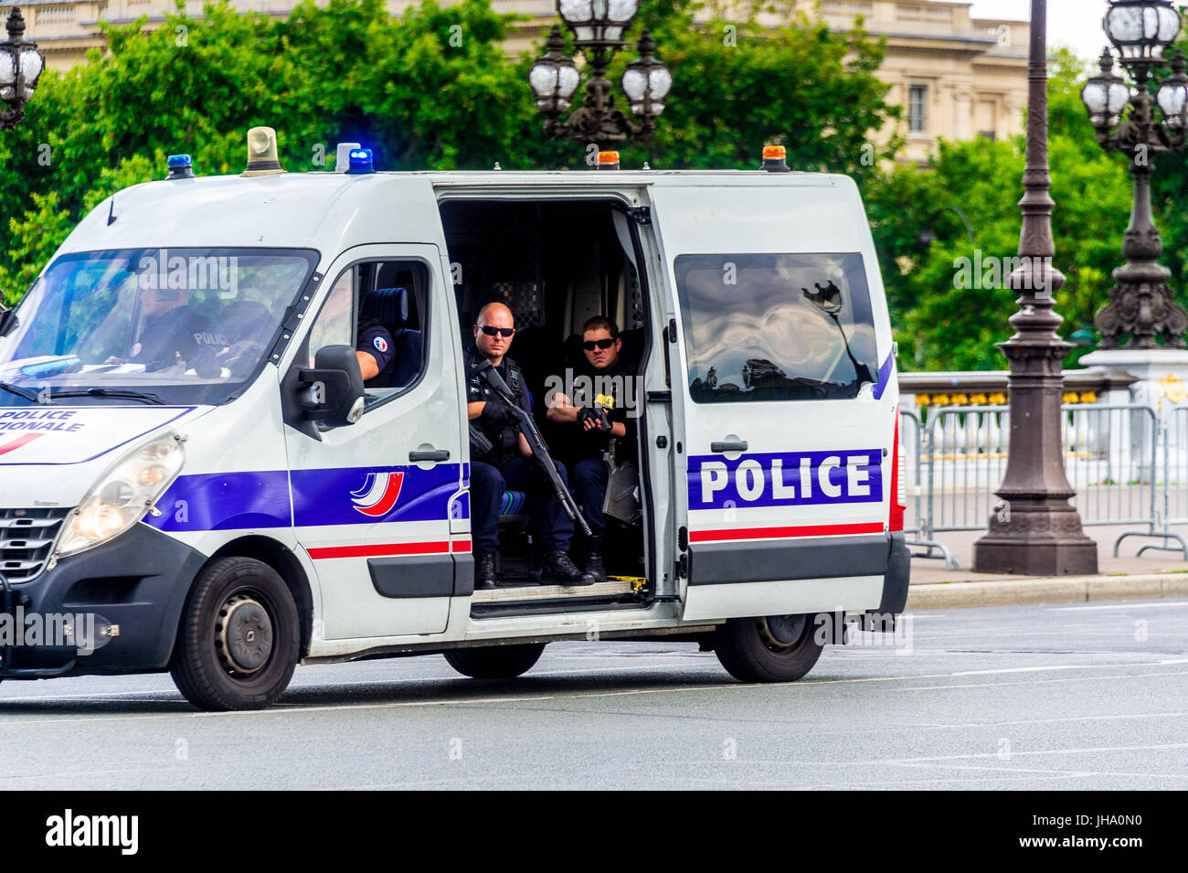 Paris, France. 13 July 17. Security tight as Donald Trump visits French ...