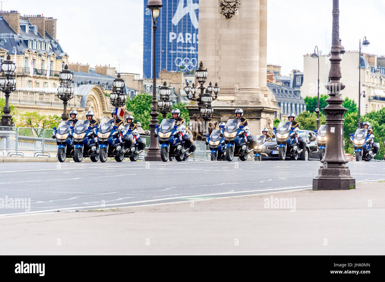 Paris, France. 13 July 17. Security tight as Donald Trump visits French ...