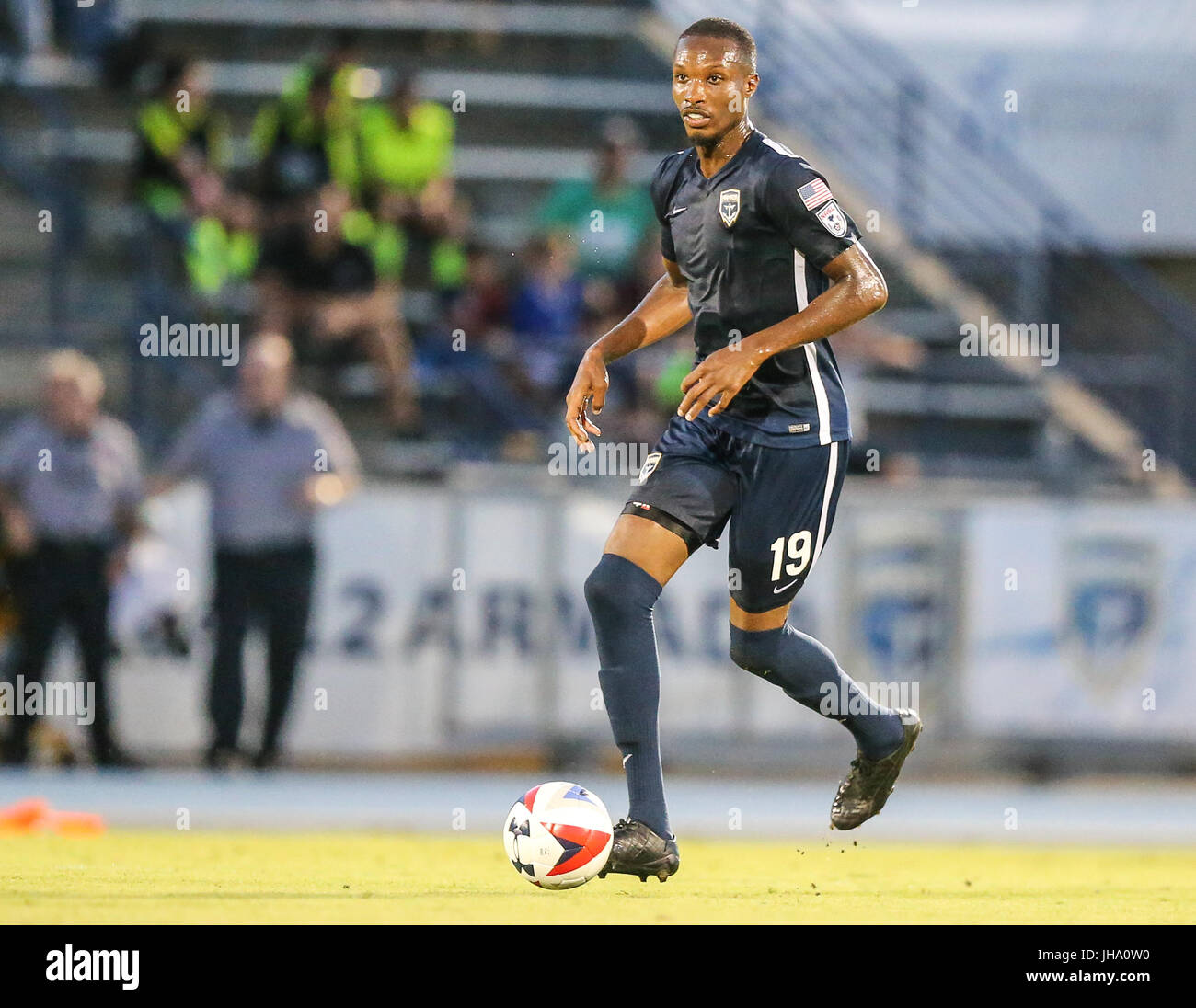 Jacksonville, FL, USA. 12th July, 2017. : Armada's Kevan George (19 ...