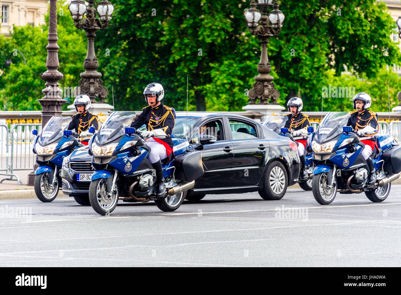 Paris, France. 13 July 17. Security tight as Donald Trump visits French ...