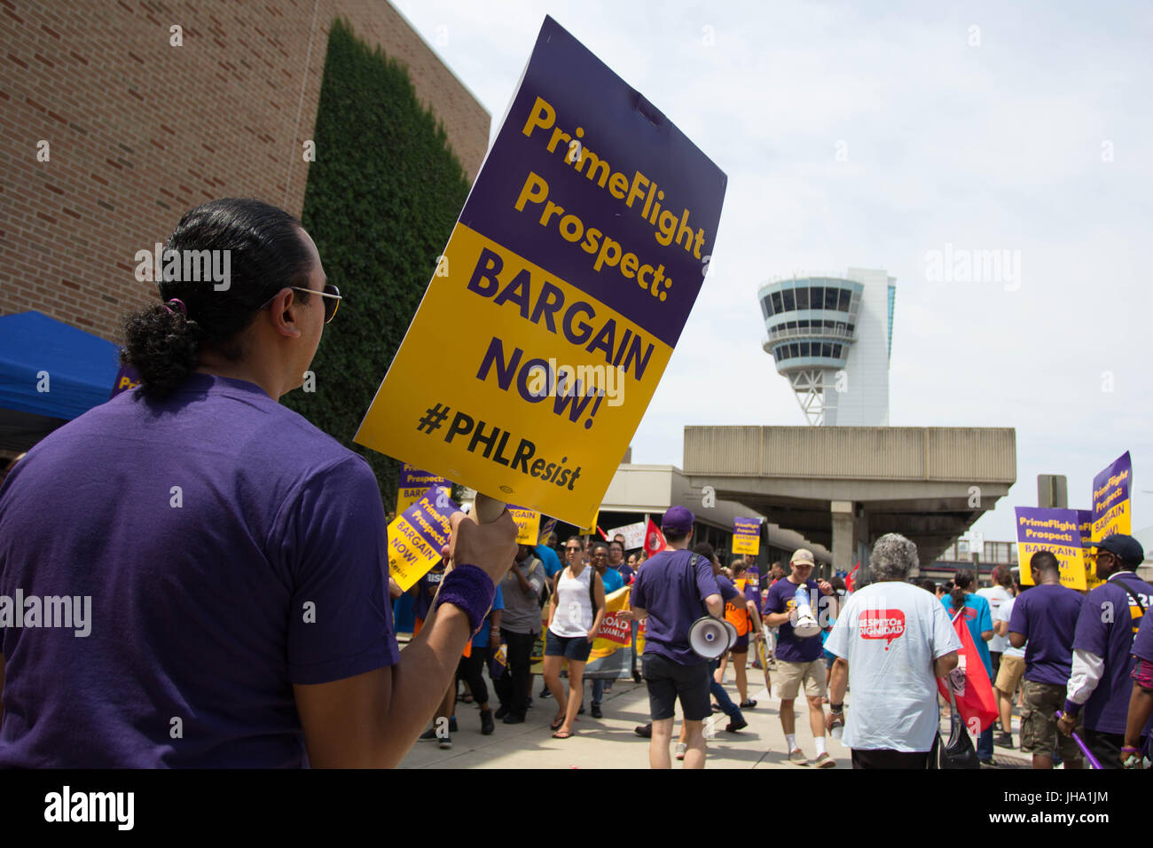 Philadelphia, USA. 13th July, 2017. Demonstrators including members of ...