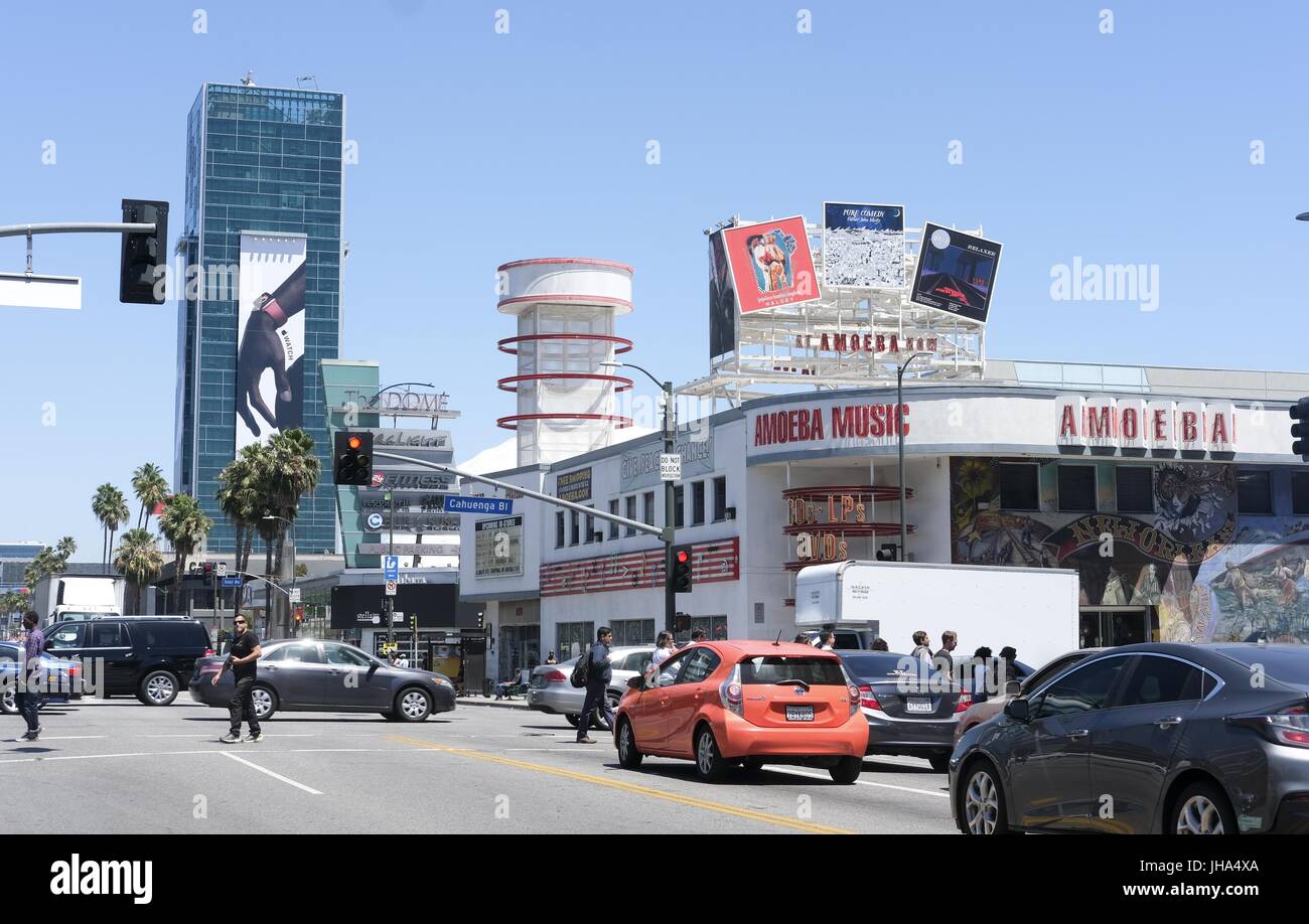 Los Angeles, California, USA. 14th June, 2017. Amoeba Records with the ...