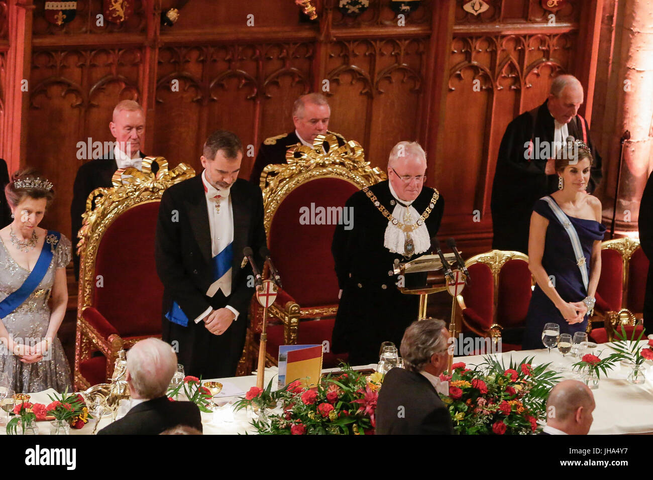 Spanish King Felipe VI and Queen Letizia with Andrew Parmley and his ...