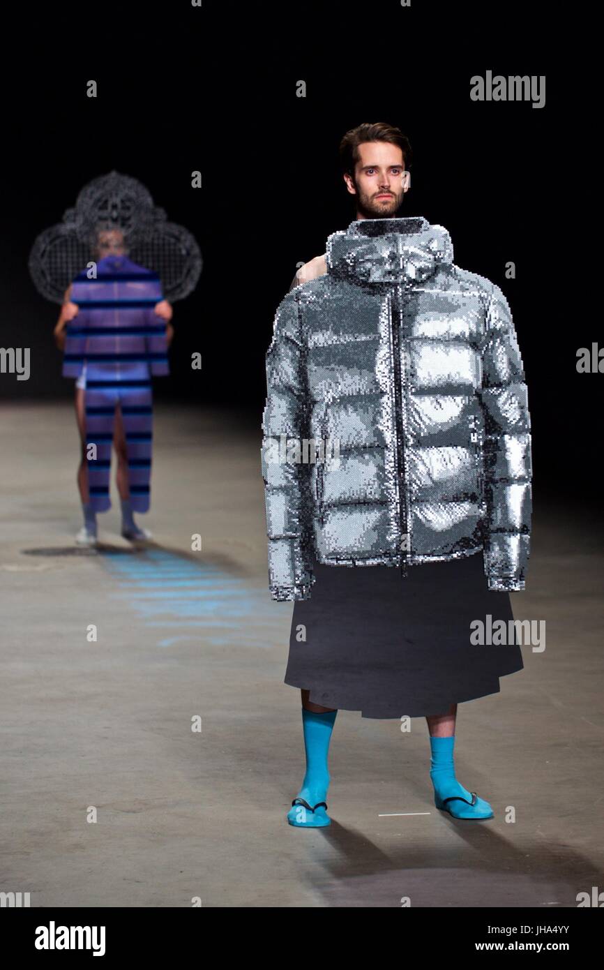 Amsterdam, Netherlands. 13th July, 2017. Models present creations of ...
