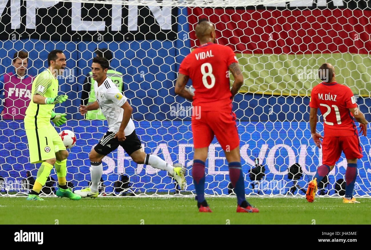 July 2nd 2017, St Petersburg, Russia; Germany's Lars Stindl turns and ...