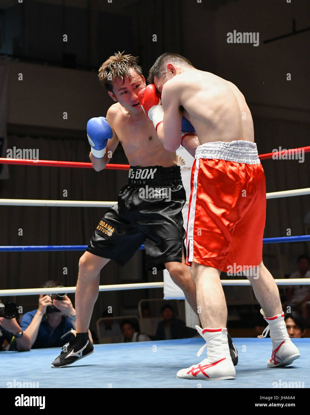 Tokyo, Japan. 11th July, 2017. (L-R) Yuki Kurei, Takeyoshi Hariu (JPN ...