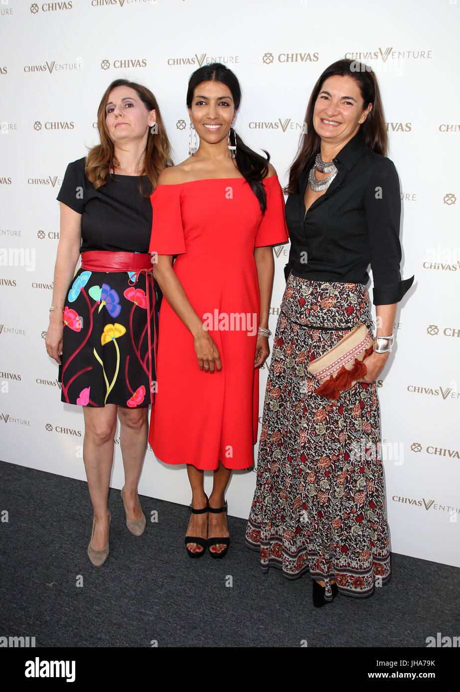 LOS ANGELES, CA July 13- Sandrine Ricard, Leila Jahna, Patricia Ricard ...