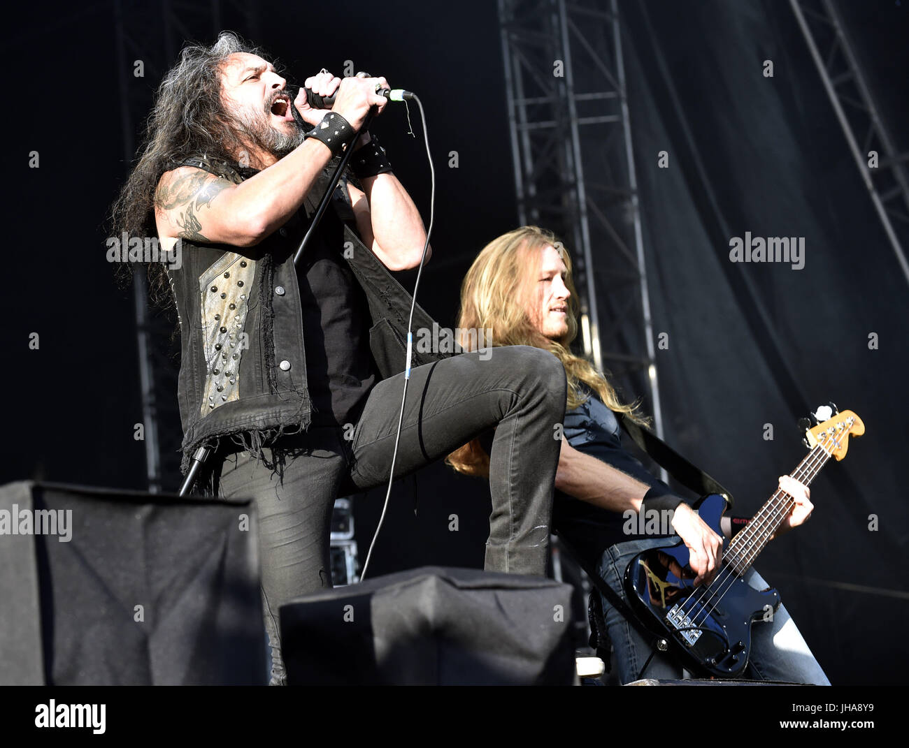 From left Mark Osegueda and Damien Sisson from Death Angel music band ...