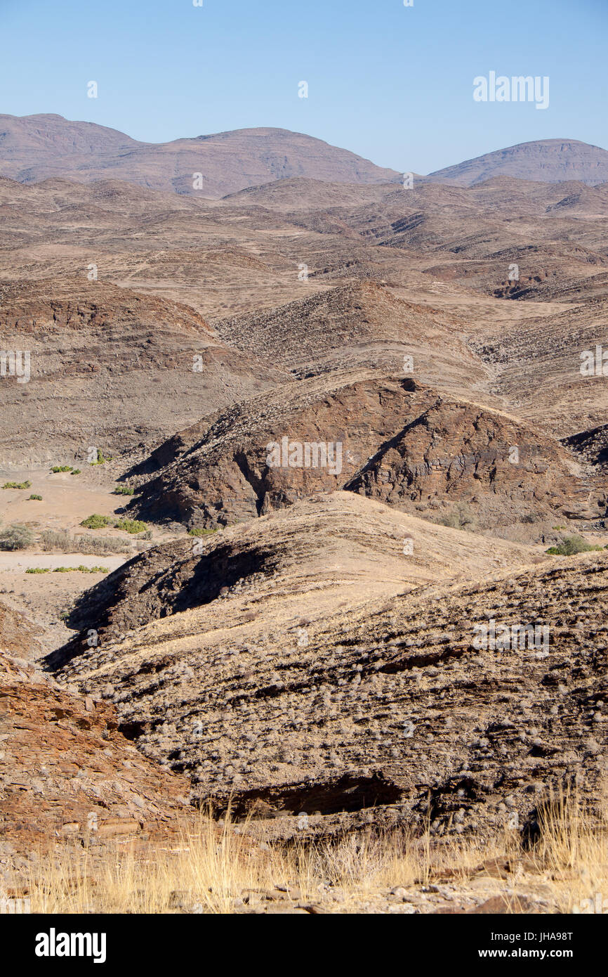 Looking over Mountains of Kuiseb Pass, Namibia Stock Photo - Alamy