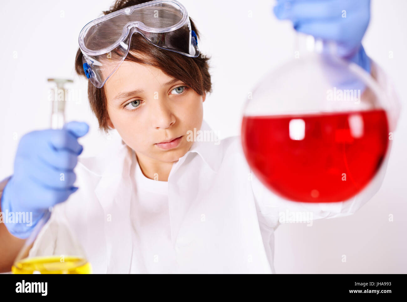 Scientist during the important experiment Stock Photo - Alamy