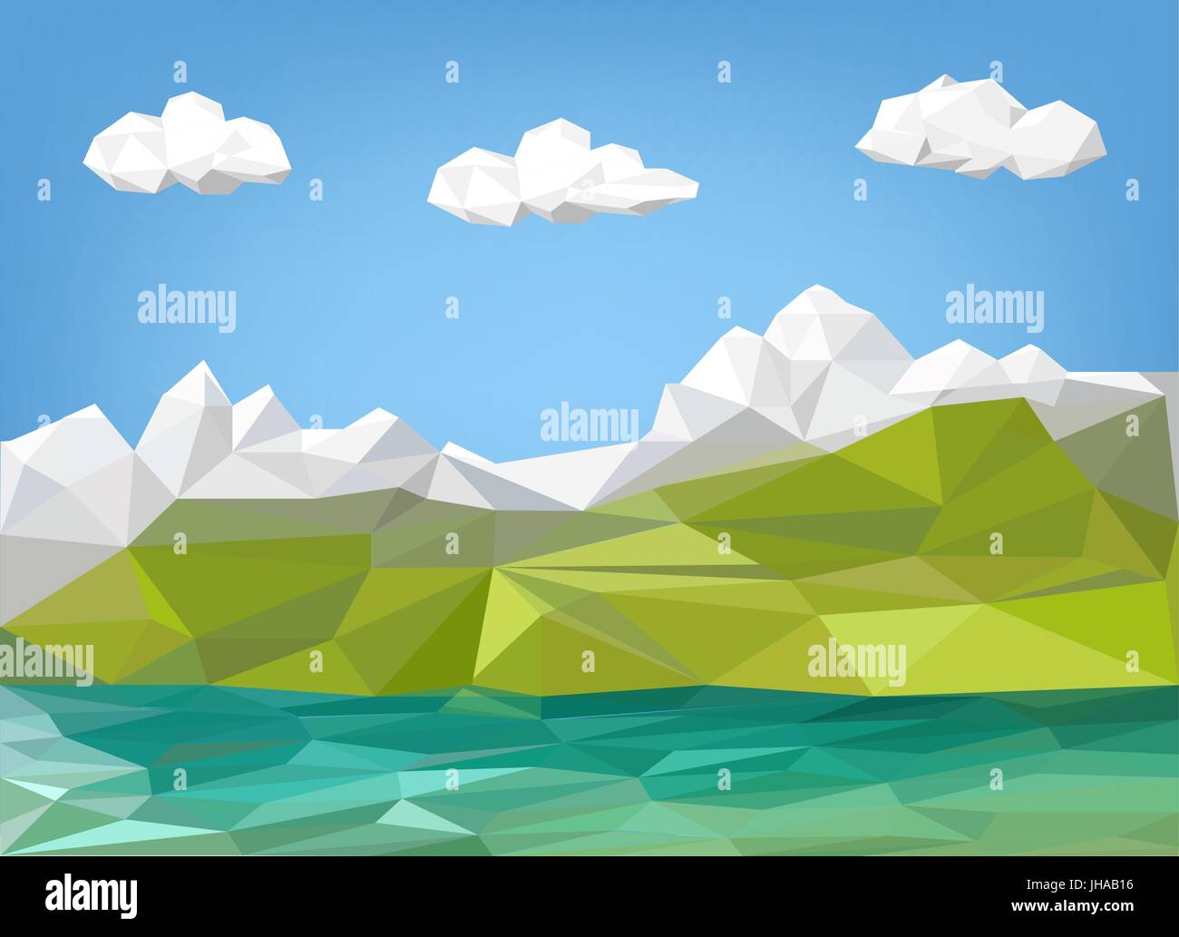 Low poly landscape hi-res stock photography and images - Alamy