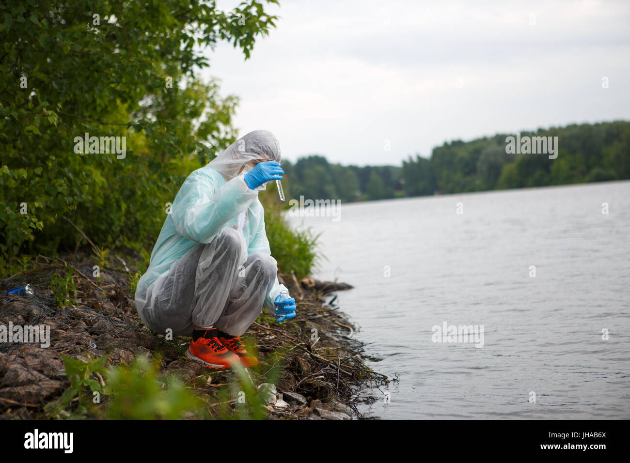 Scientist taking water samples hi-res stock photography and images - Alamy