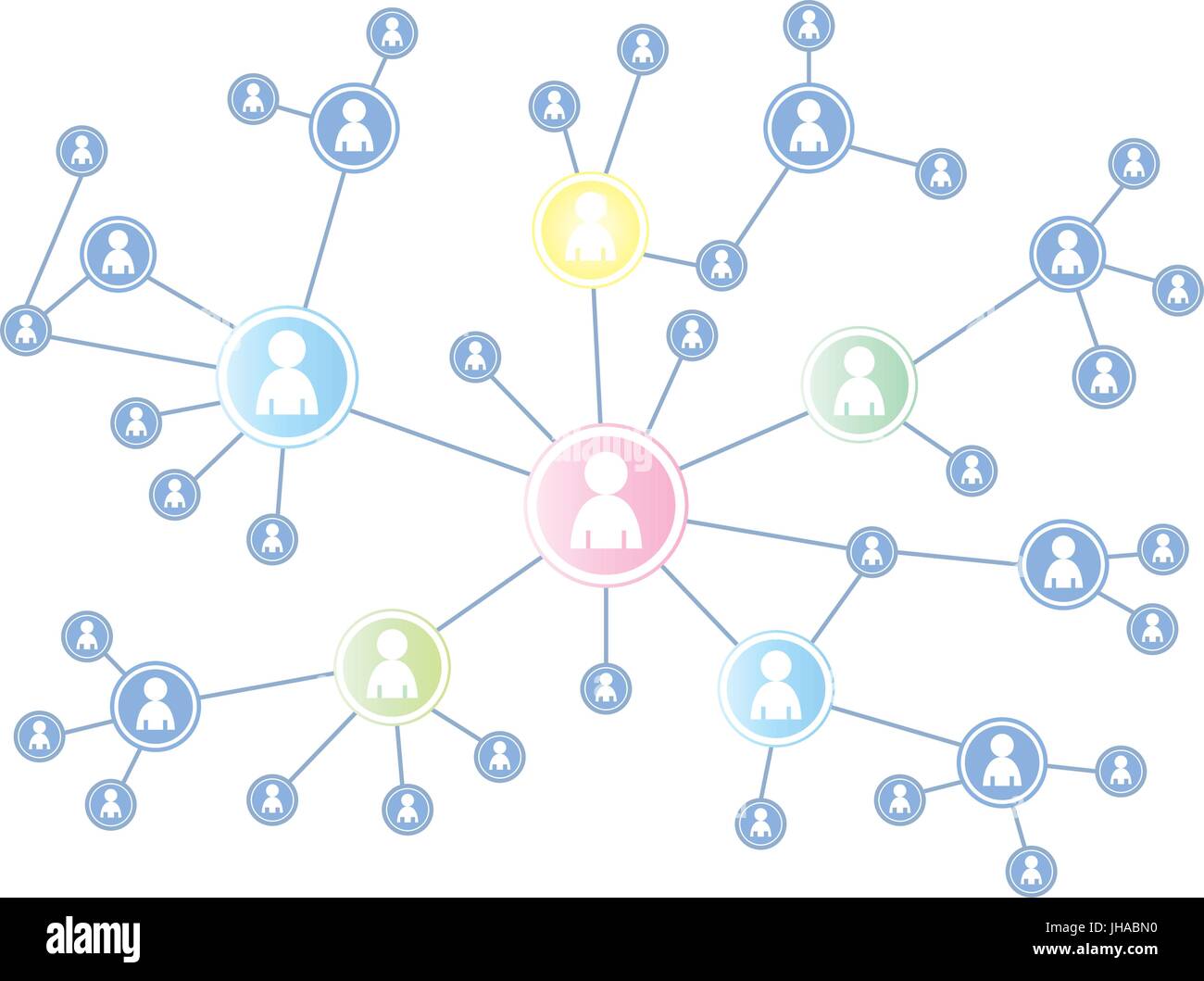 Social media influence vector Cut Out Stock Images & Pictures - Alamy