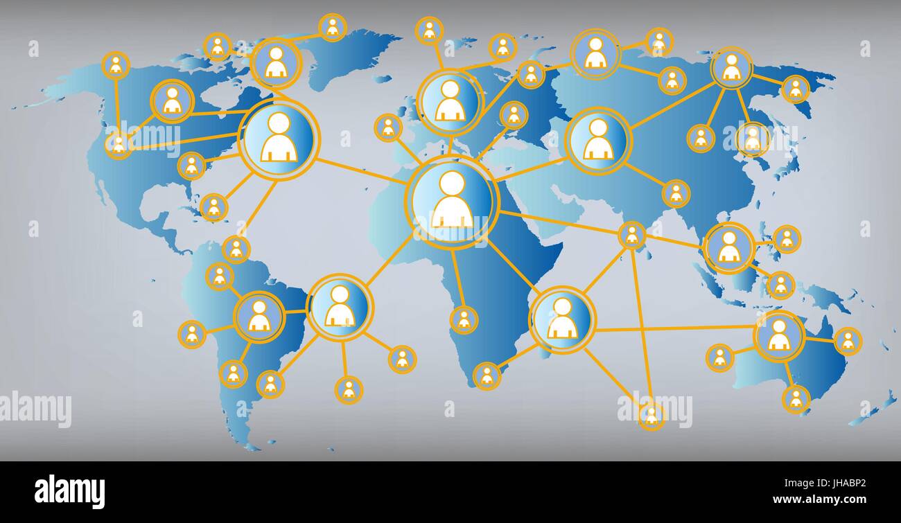 Social networking map hi-res stock photography and images - Alamy