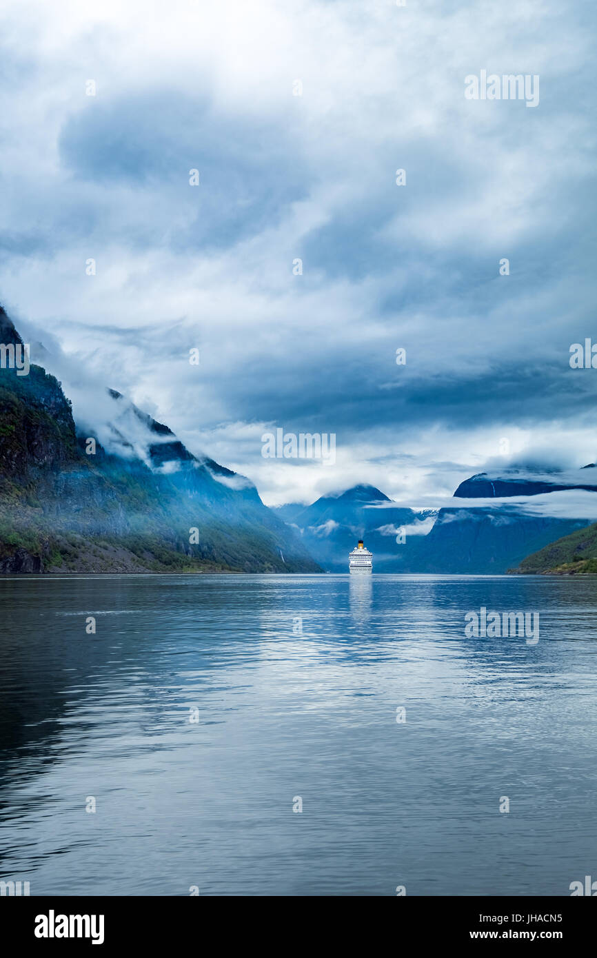 Cruise Ship, Cruise Liners On Hardanger fjorden, Norway Stock Photo - Alamy