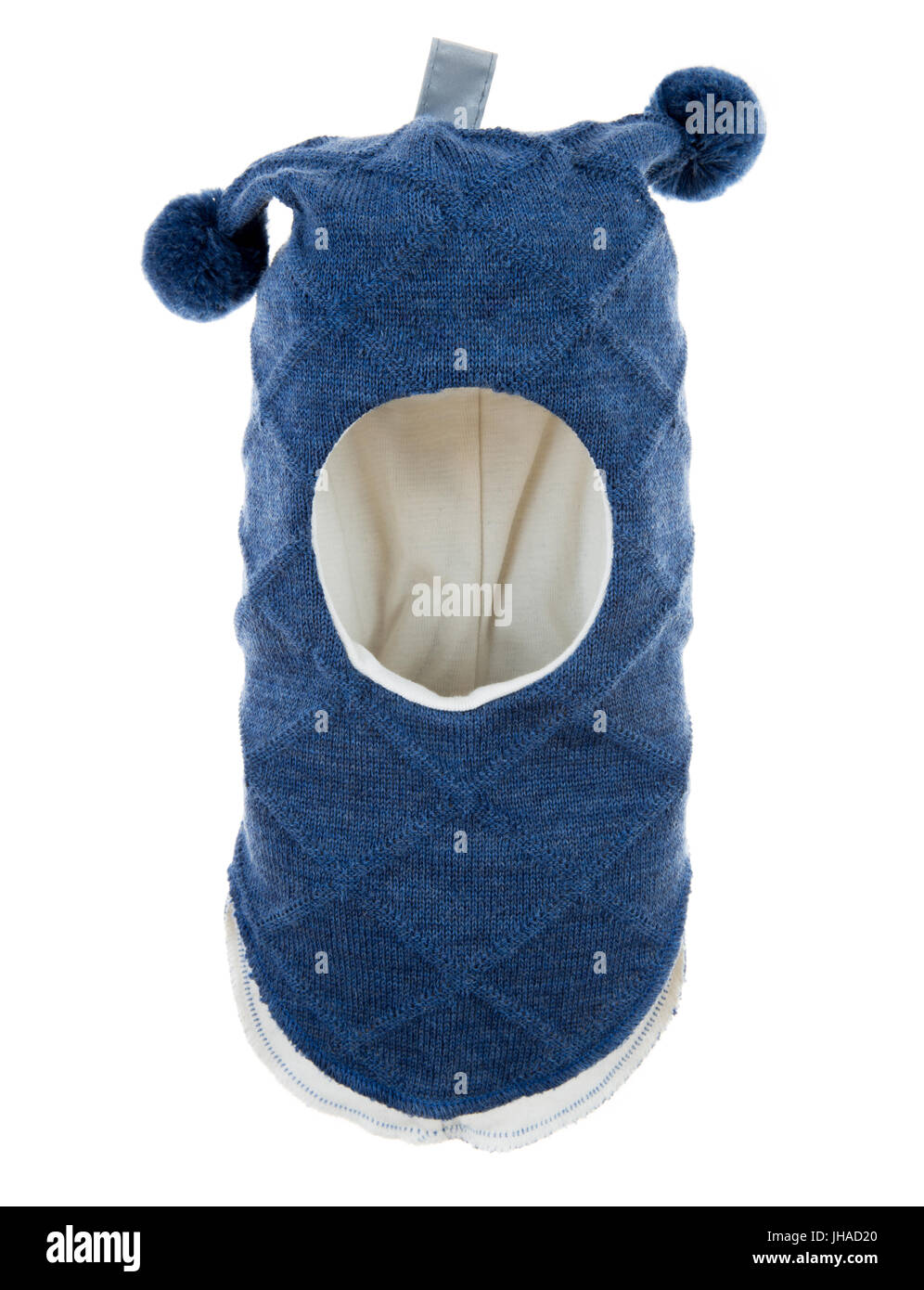 Child One Hole Ski Mask, winter hat helmet isolated on a white ...